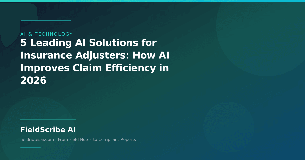 AI for Insurance Adjusters: Improving Claim Efficiency 2026 ...